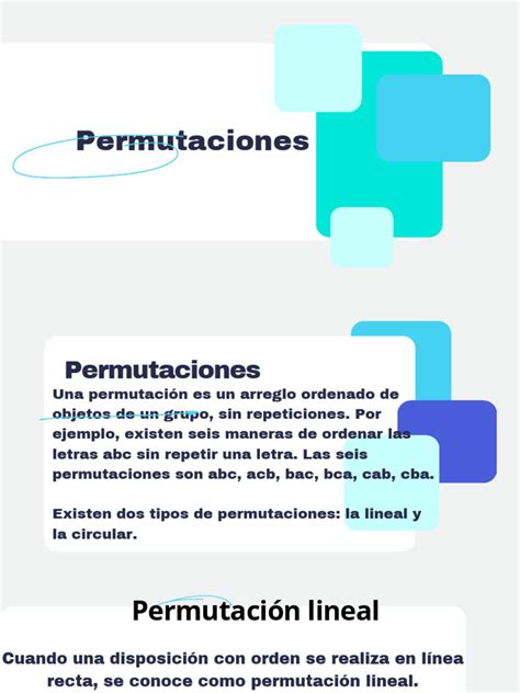 Permutaciones Pdf Permutación Combinatoria