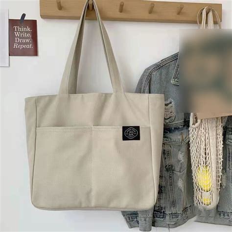 Large Capacity Women Canvas Tote Bag Casual Handbag Shoulder Bag