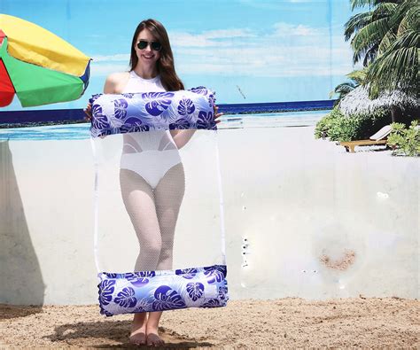 Water Hammock Recliner Inflatable Floating Swimming Mattress Pool Float