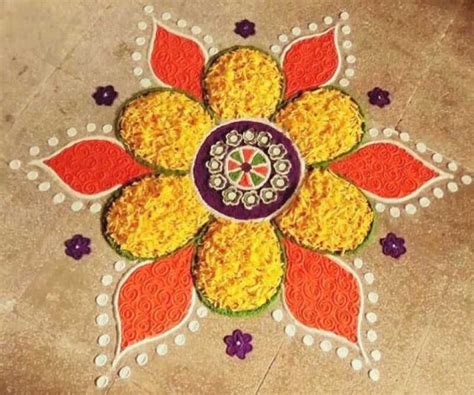Flower Rangoli Images Simple Flower Rangoli Rangoli Designs Simple