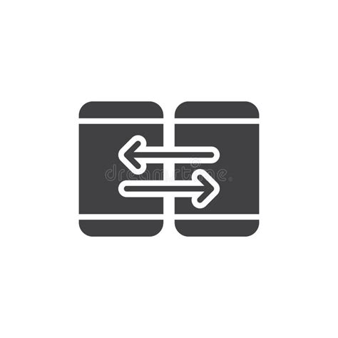 mobile device synchronization icon vector stock vector illustration