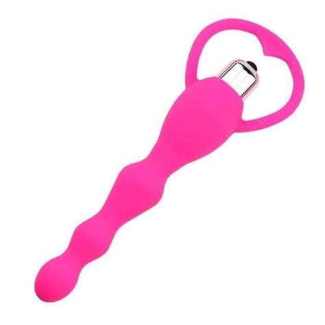 Stimulateur Plug Chapelet Plug Vibrateur Anal Perlé Érotique Produits Pour Adultes Sex Toy Rose