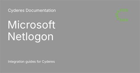 Microsoft Netlogon Cyderes Documentation