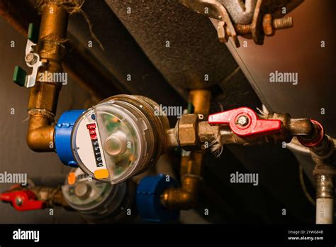 Close Up Of Water Meter Measuring Water Consumption Indicating