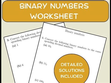 Binary Worksheet Ks2