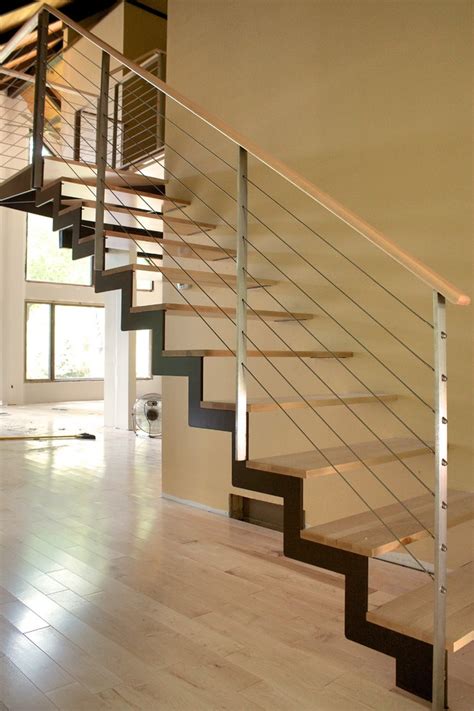 Zig Stair Modern Staircase Chicago By Iron And Wire Llc Houzz