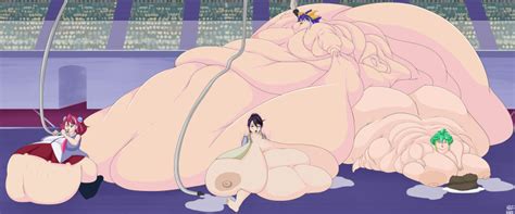rule 34 2022 4girls absurd res bbw big belly big breasts big butt blob digital art digital