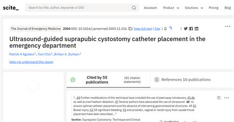 Citation Report Ultrasound Guided Suprapubic Cystostomy Catheter