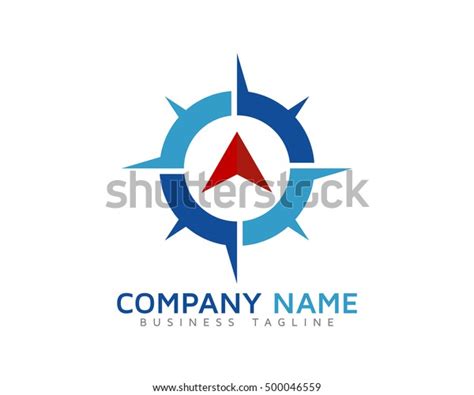 Compass Arrow Travel Direction Logo Template Stock Vector Royalty Free
