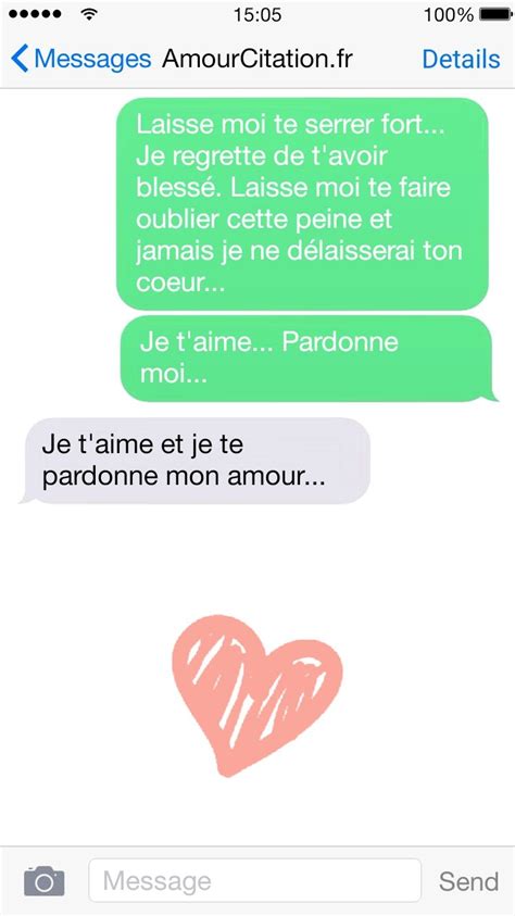 sms pour demander pardon citations d Amour à partager