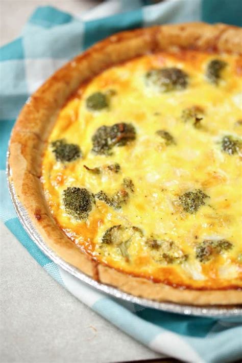 Broccoli Cheddar Quiche