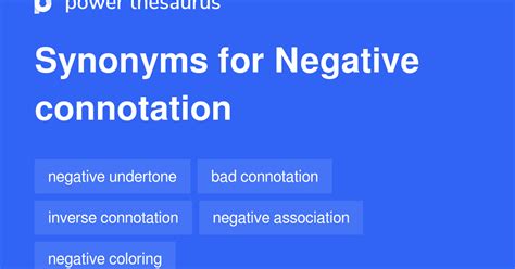 NEGATIVE CONNOTATION Synonyms 33 Similar Words Phrases