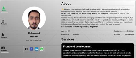 Muhammad Zeeshan On Linkedin Portfolio Webdevelopment Nextjs