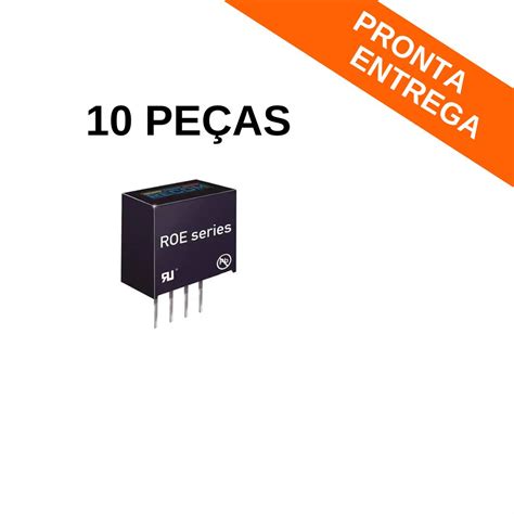 Kit 10 peças Módulo Isolado Conversor DC DC AO503S 2W ROE 0505S