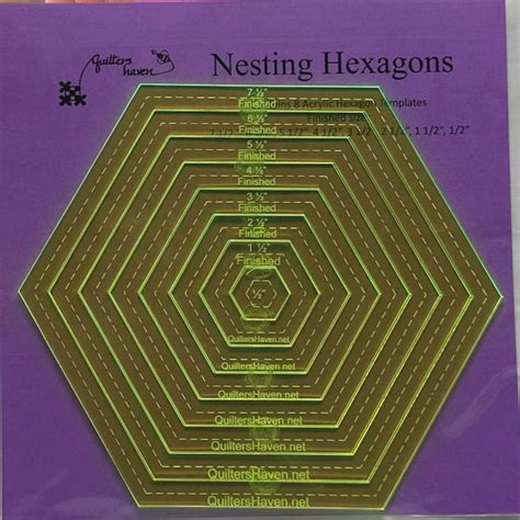 Quilters Haven Nesting Hexagon Quilters Haven Acrilyc Tools For Quilters And Sewers