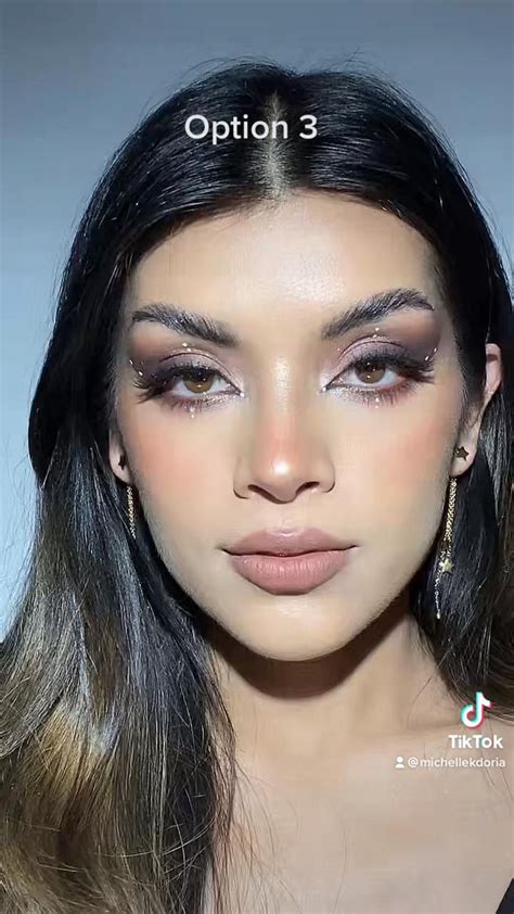 Smokey Makeup Transformation With White Dots White Dots Graphic
