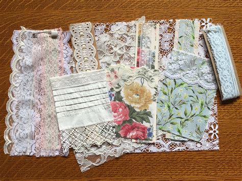 Fabric Flips Belly Bands And Lace Bundle For Junk Journals Etsy