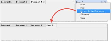 Interaction With Dock Panels Winforms Controls Devexpress Documentation