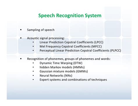 Speech Processing