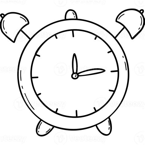 Table Clock Alarm Clock Linear Doodle 15071482 Png