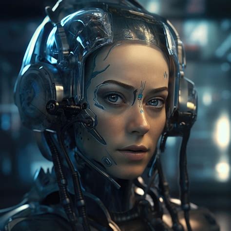 Premium Photo Cyborg Woman From The Future Robot Suit Exoskeleton Ai