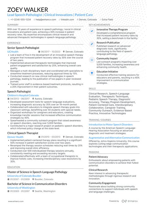 Speech Pathologist Resume Examples Guide For