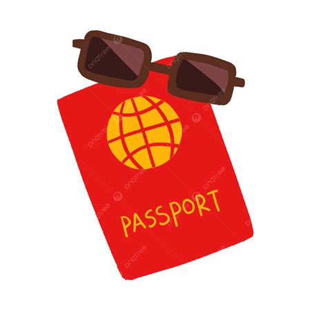 Passport Hand Drawn Cartoon Free Elements The Rain Go Abroad Travel