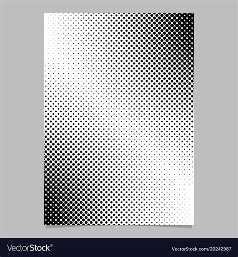 Monochrome Abstract Halftone Dot Pattern Brochure Vector Image