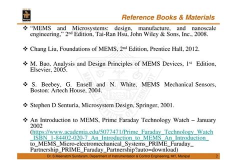 Lecture 01 Introduction To Mems Ppt