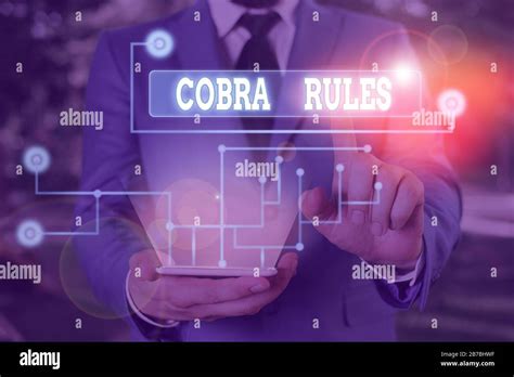 Text Sign Showing Cobra Rules Business Photo Showcasing Continuing