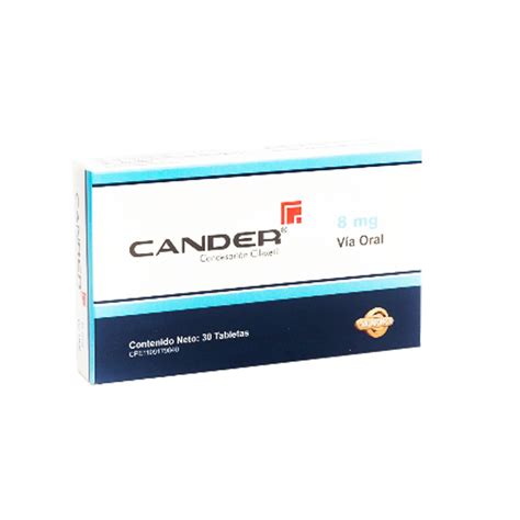 Cander Candesartan Cilexetil 8mg 30 Tabletas Lab Valmor Gran Feria Pzo