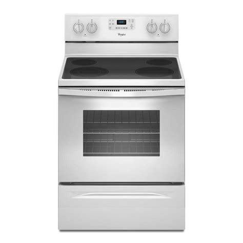 Whirlpool Cu Ft Electric Range With Self Cleaning Oven In White