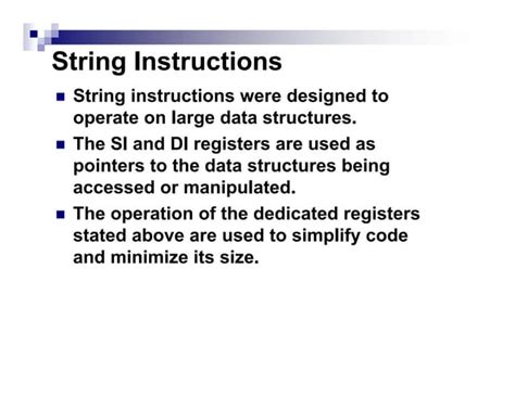 String Instruction In Assembly Language 8086 Pdf