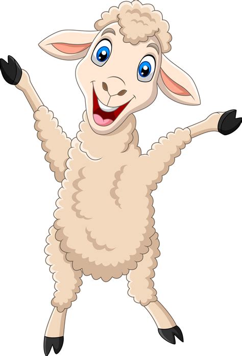 Cartoon Happy Lamb Isolated On White Background 8386565 Vector Art At