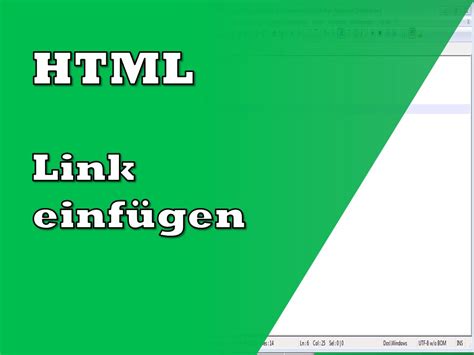 html link einfügen tutorial youtube