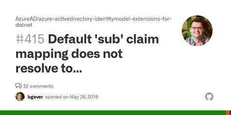 Default Sub Claim Mapping Does Not Resolve To Claimsprincipal