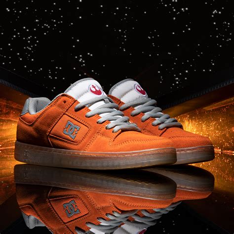 mens dc x star wars™ manteca 4 skywalker skate shoe orange journeys