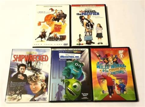 Pippi On The Run Pacifier Shipwrecked Monsters Inc And Willy Wonka Dvd
