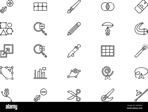 Vector Edition Icons Collection Is A Vector Illustration With Editable