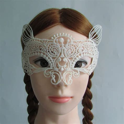 New Arrive Beautiful Girl White Lace Half Face Mask Masquerade Party
