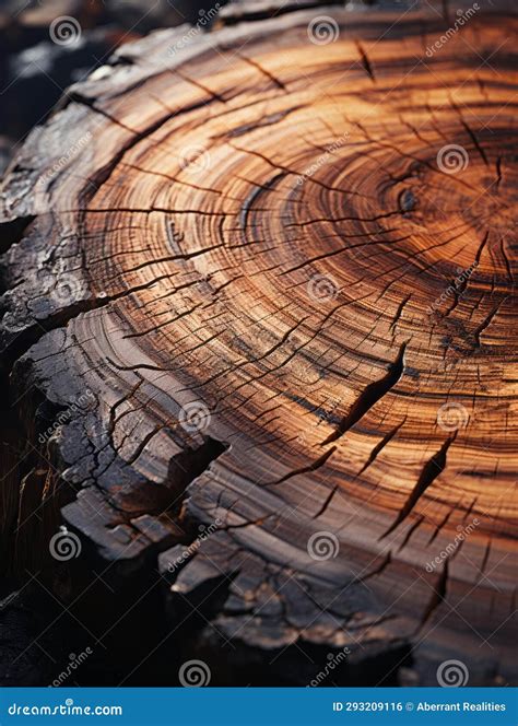 A Close Up Of A Tree Stump With Rings On It Stock Illustration Illustration Of Abstract Trunk