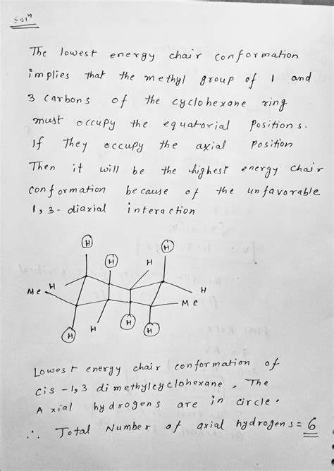 Solved 4 In The Lowest Energy Chair Conformation Of Course Hero