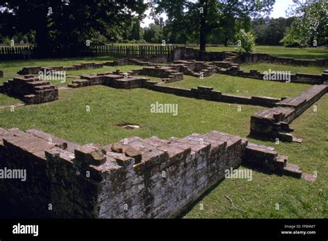 Jamestown Buildings Nmodern Bricks Marking The Foundations Of Brick