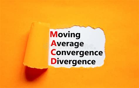 Macd Symbol Concept Words Macd Moving Average Convergence Divergence On White Paper On