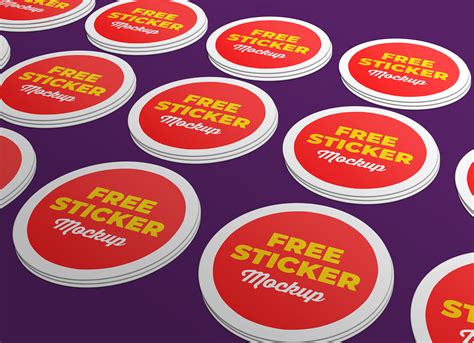 Free Circle Sticker Mockup Psd Good Mockups