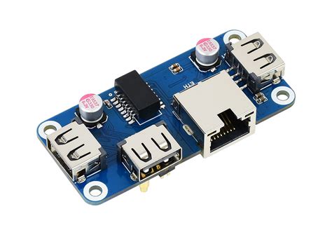 Ethernet USB HUB HAT B For Raspberry Pi Series 1x RJ45 Ethernet