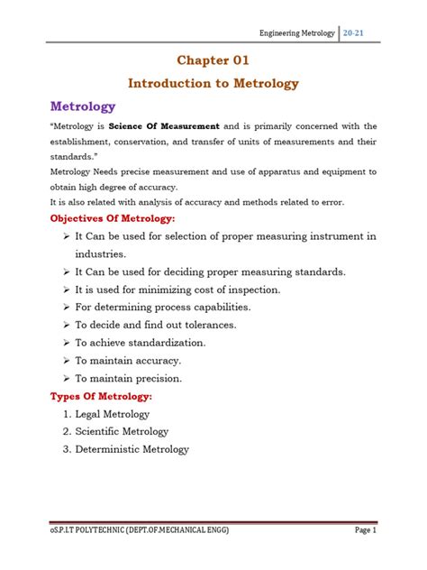 Introduction To Metrology Pdf Calibration Accuracy And Precision