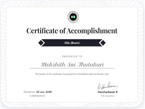 Sql Learningjourney Hackerrank Certification Neverstoplearning Sqlskills Database