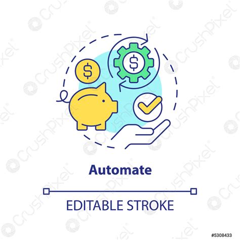 Automate Concept Icon Stock Vector 5308433 Crushpixel
