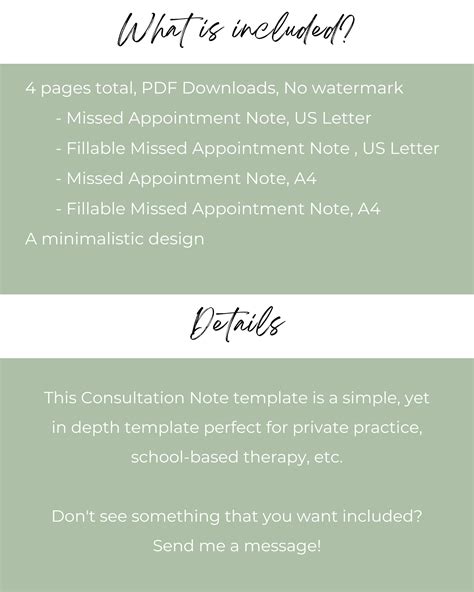Therapy Missed Appointment Note Fillable And Printable Template Therapy